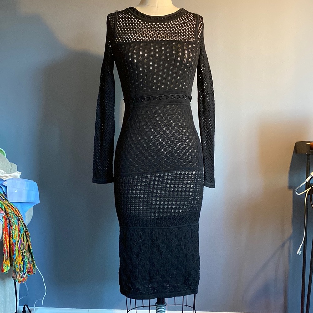 Crochet Black Dress - Gem